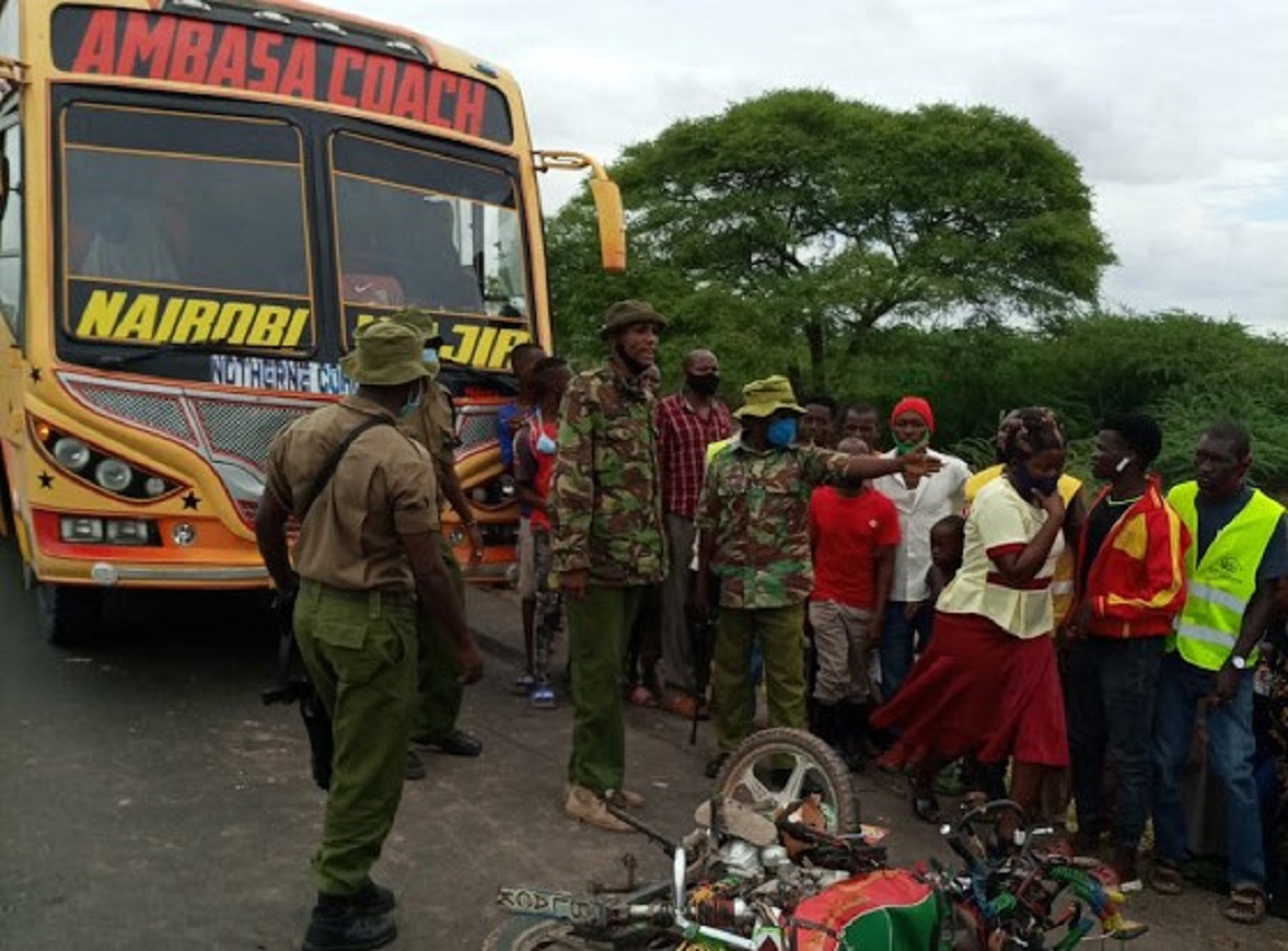 3 people on a bodaboda died after colliding with an oncoming bus on the ...