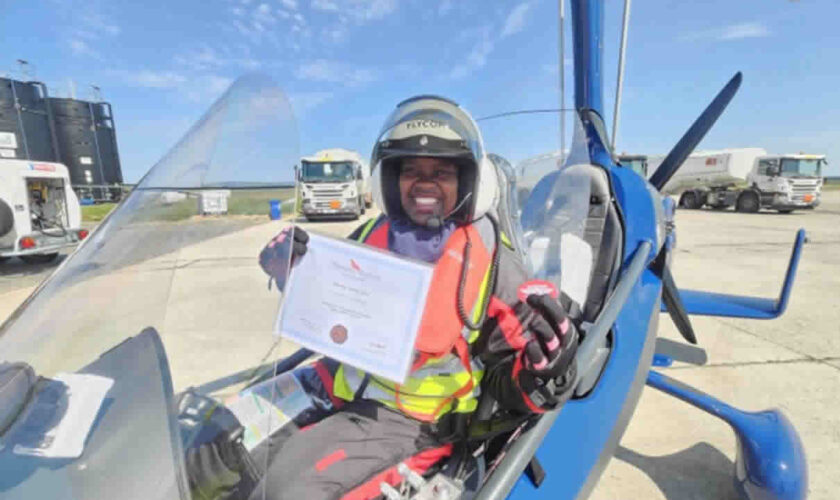 Kenyan woman who flies a special aircraft, a gyrocopter | Magari Poa