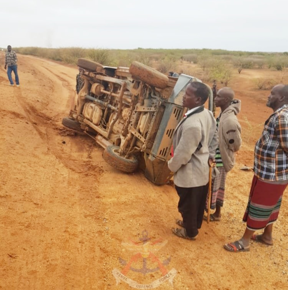 KDF has your back! Even when your are a Toyota Hilux miraa pick-up on a ...