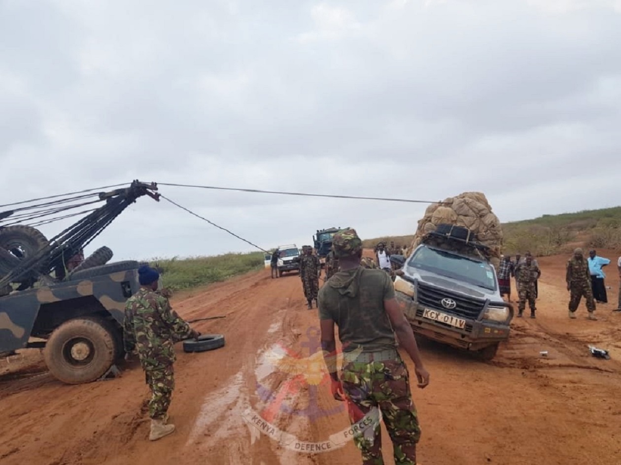 KDF has your back! Even when your are a Toyota Hilux miraa pick-up on a ...