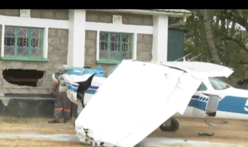Video – Plane crashes into a Nanyuki school making a huge hole on the ...